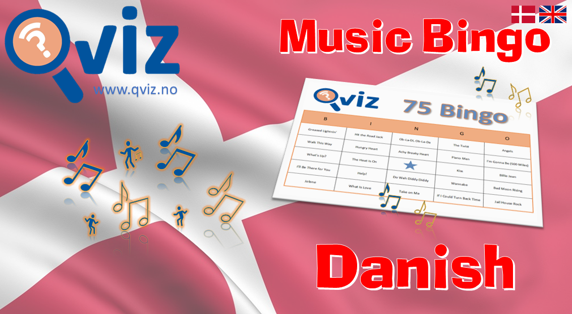 Danish - Music Bingo 75 - Qviz Musicbingos
