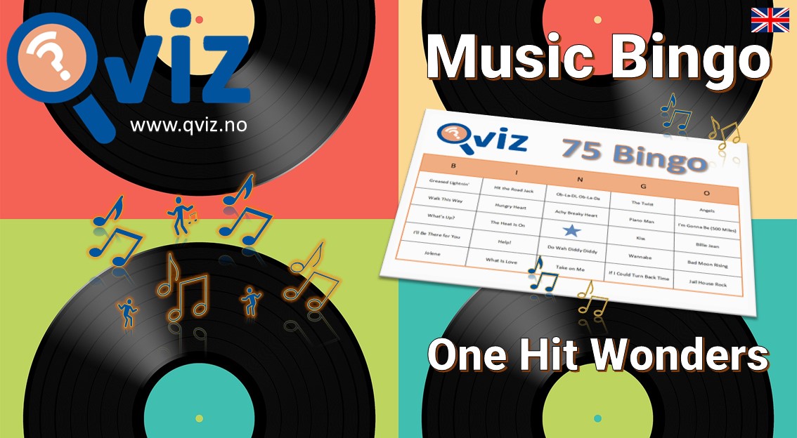 One Hit Wonders - Music Bingo 75 - Qviz Musicbingos