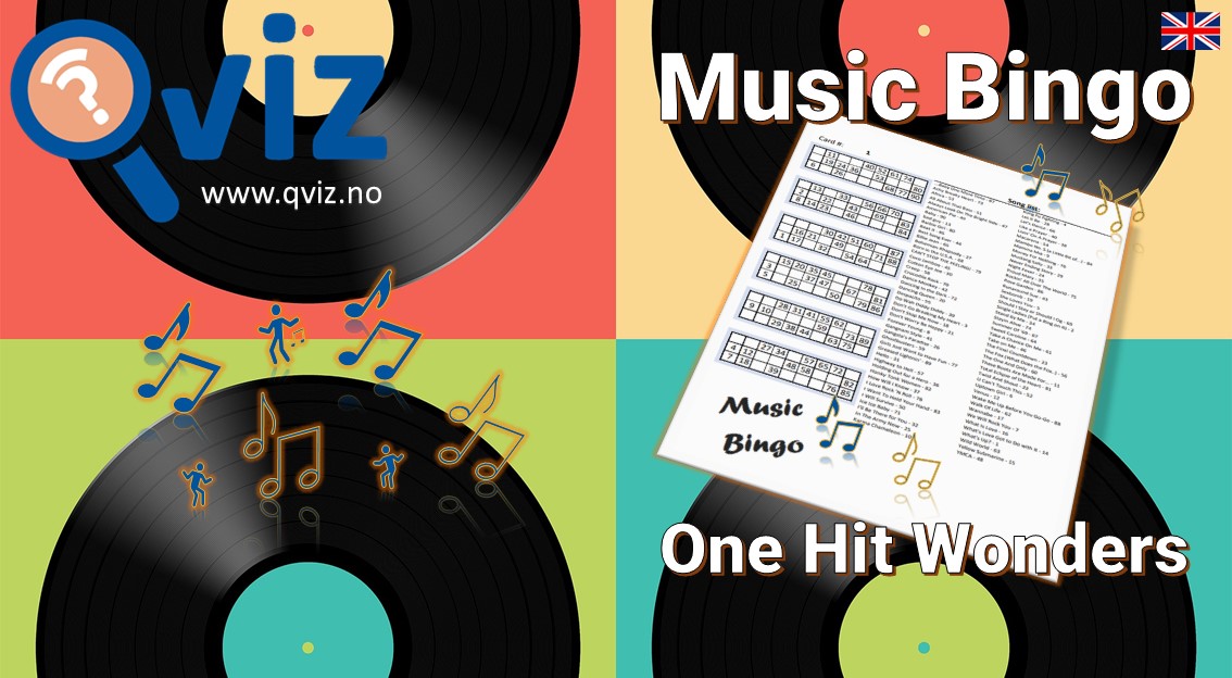 One Hit Wonders - Music Bingo 90 - Qviz Musicbingos