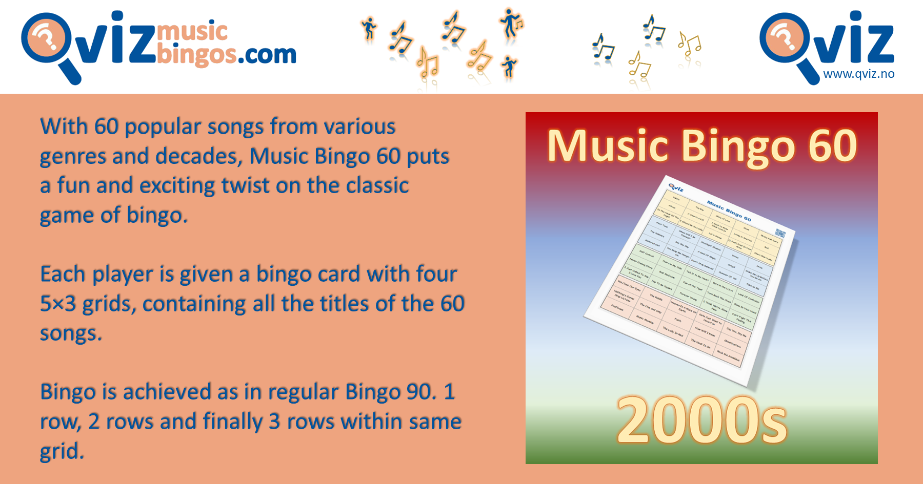 2000s - Music Bingo 60 - Qviz Musicbingos